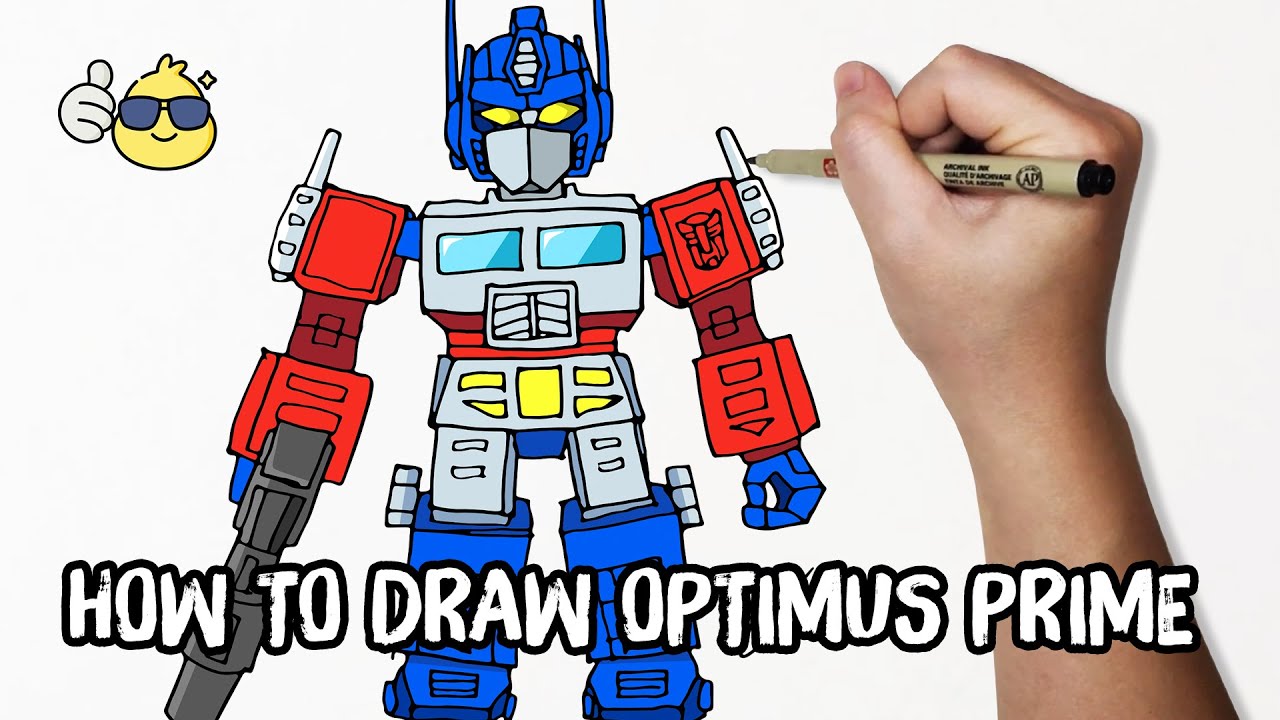 How to Draw Optimus Prime Easy Step by Step | Duc Draw - YouTube