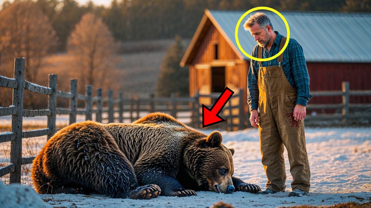 A wounded bear collapses near a farm… but what happens next leaves the ...