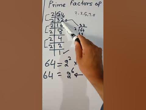 prime factors of 64 by prime factorization method | factors of 64 | 64 ...
