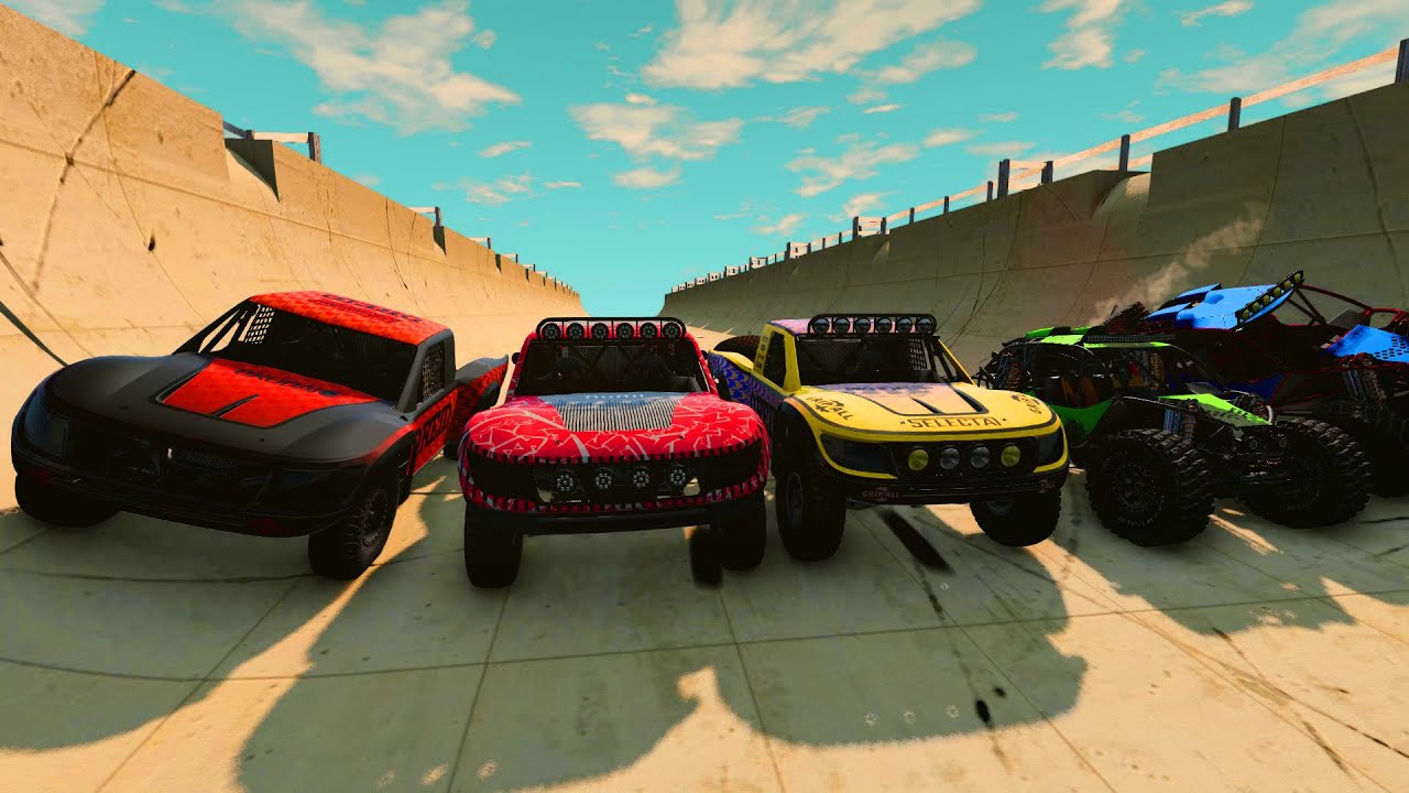 Rally cars jumping off a big ramp 07 | BeamNG drive - YouTube