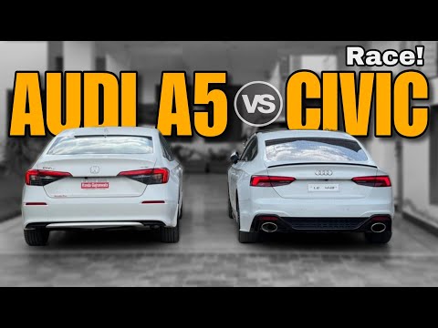 Audi A5 vs Honda Civic Race | Honda Civic Turbo 2023 vs - YouTube
