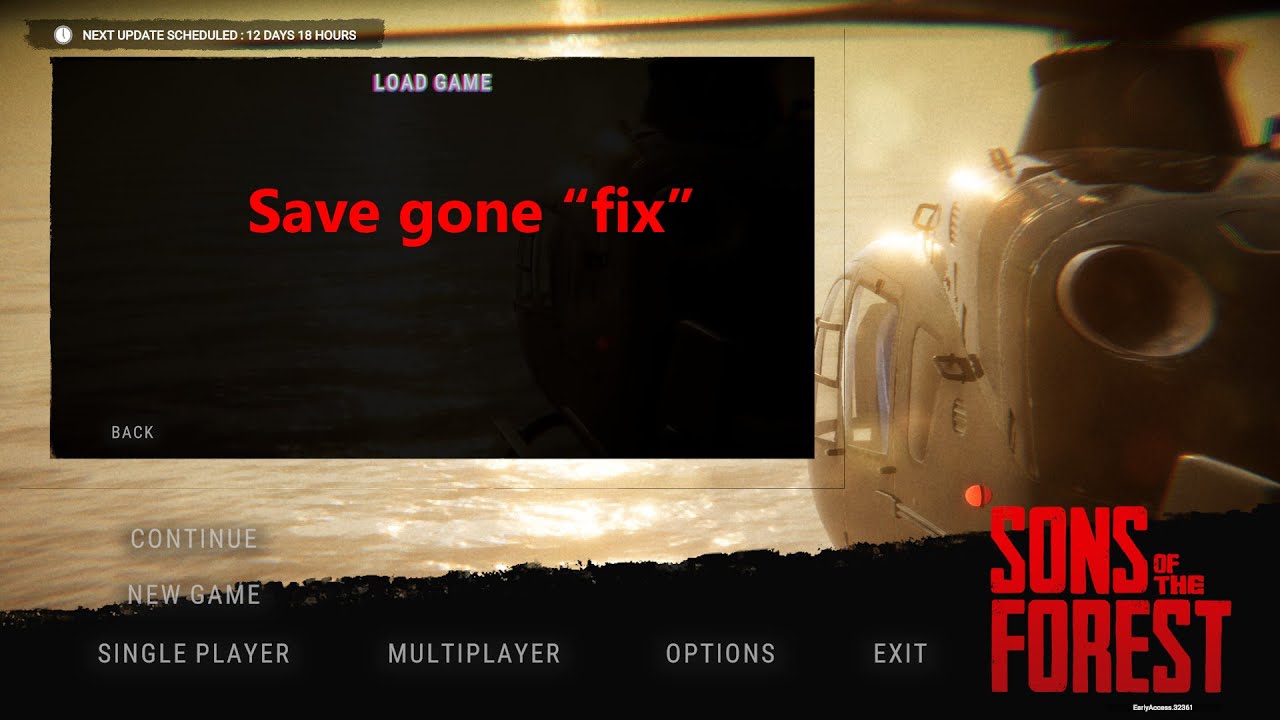 Sons Of The Forest Save Files Gone/Deleted "Fix" - YouTube
