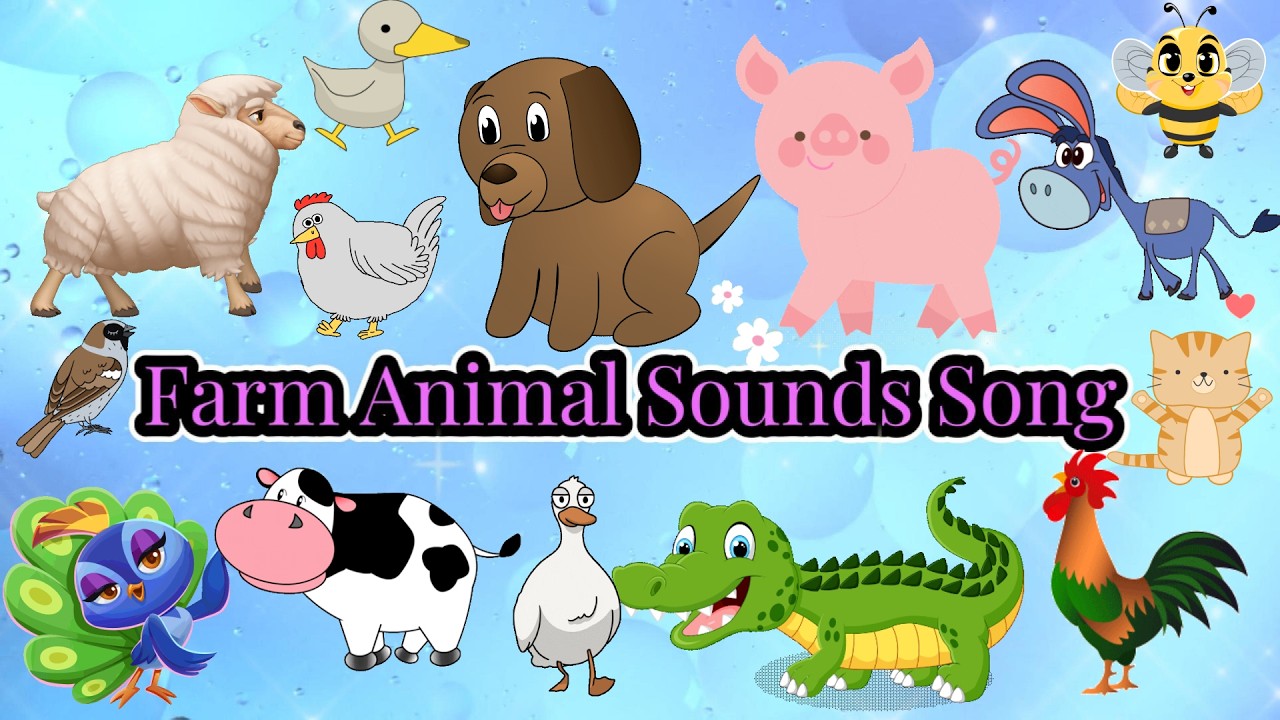 Farm Animal Sounds Song for Kids Nursery Rhymes for Toddler Nursery ...