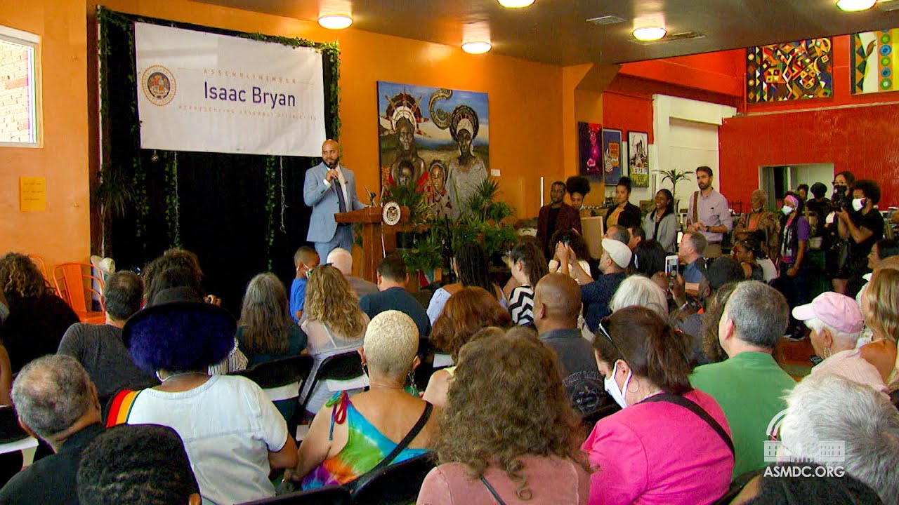 Newly Elected Assemblymember Isaac Bryan Holds 54th District Swearing ...