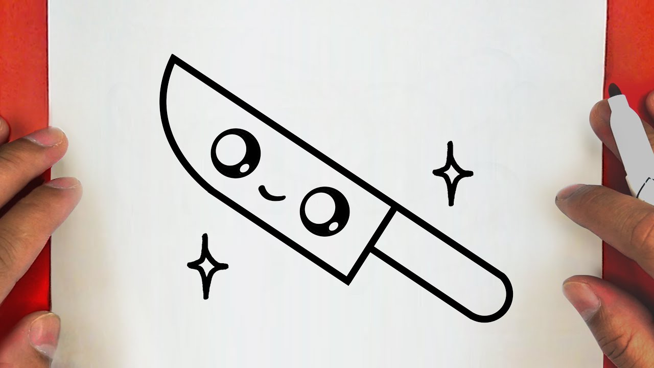 HOW TO DRAW A CUTE KNIFE, STEP BY STEP, DRAW Cute things - YouTube