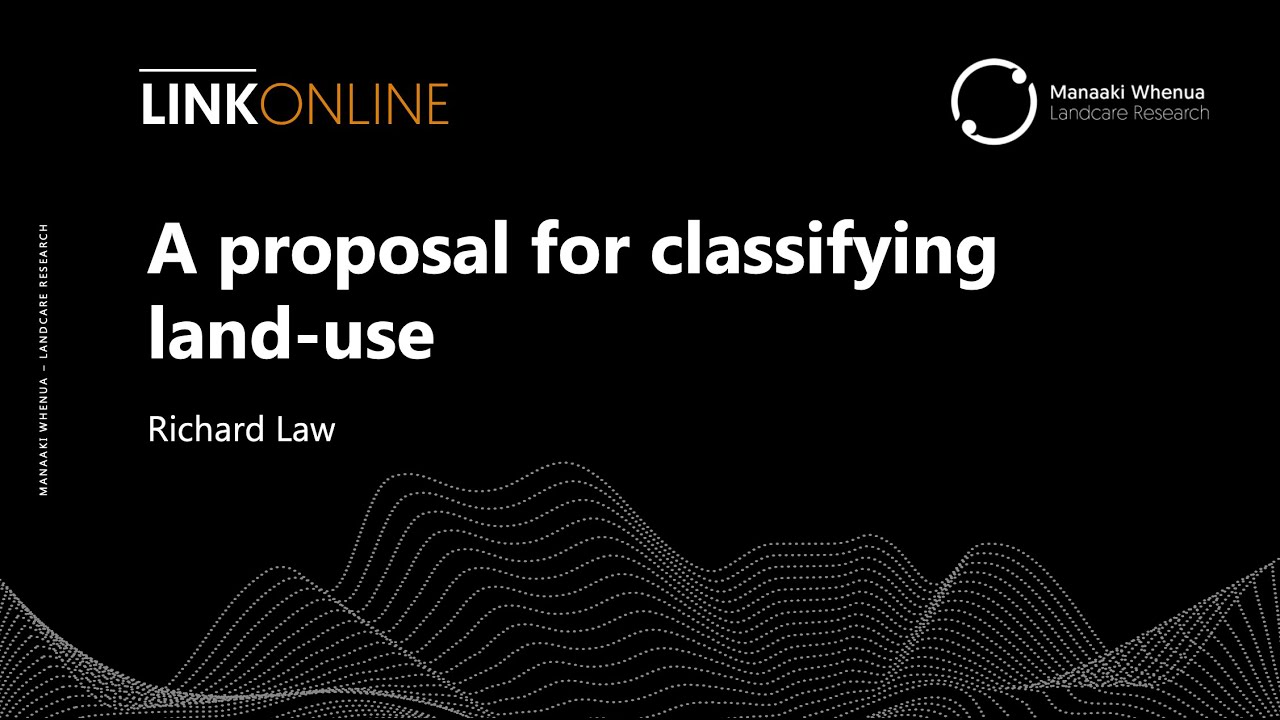 LINK Online: A proposal for classifying land-use - YouTube