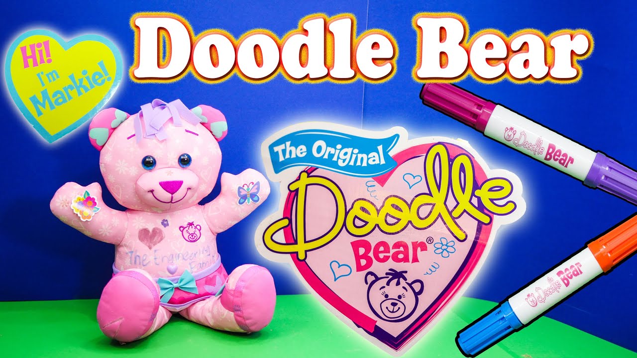 Unboxing The Orginal Doddle Bear with Write On Markers - YouTube