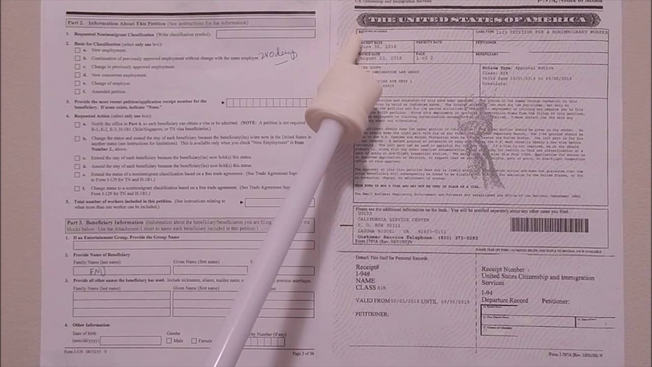 How To Complete Form I 129 For H 1B Workers YouTube