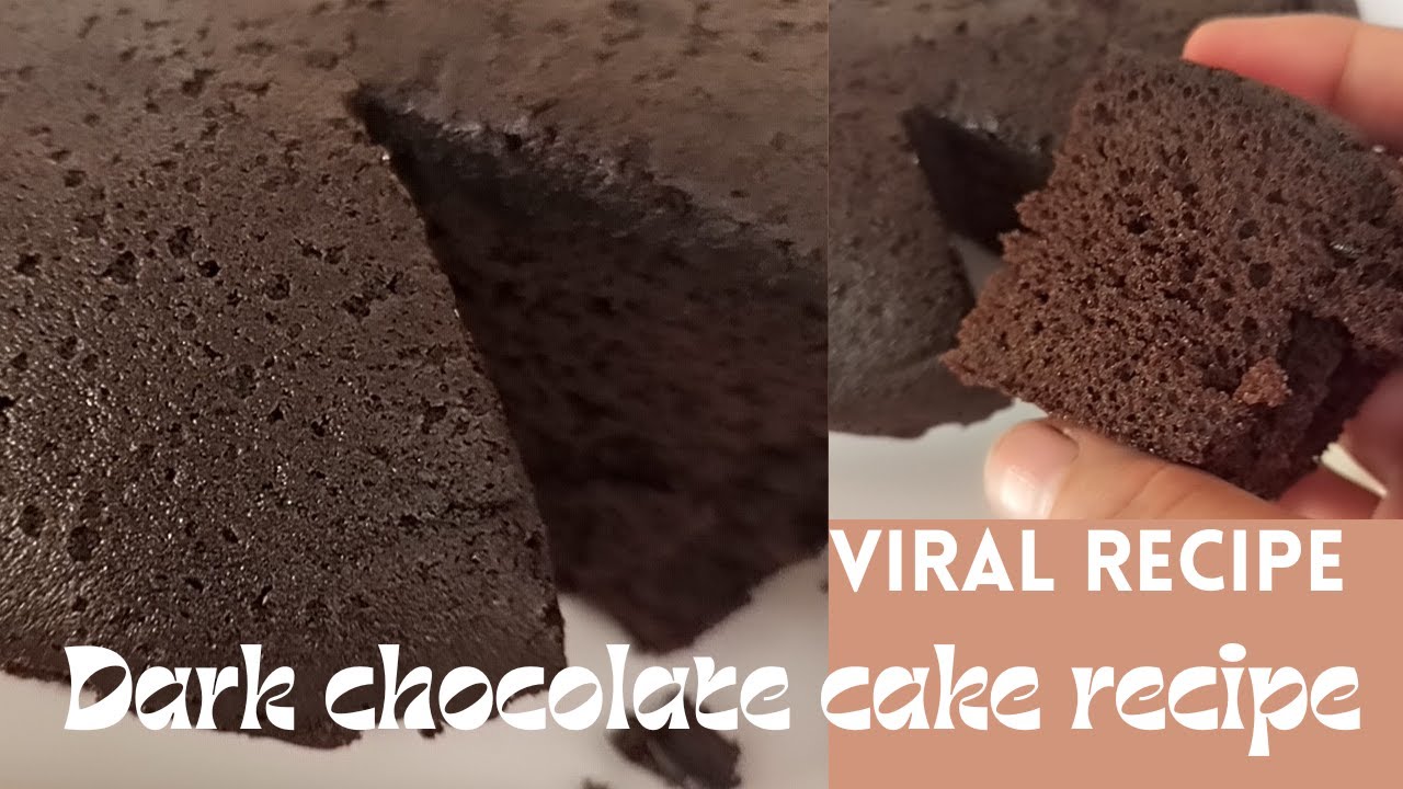 Dark chocolate cake recipe|how to make soft and moist cake| Simple and ...