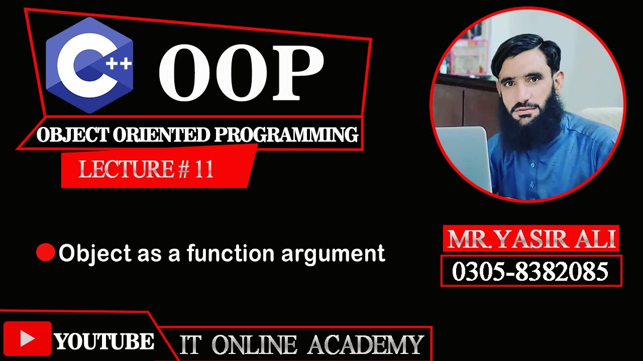 11 Object As A Function Arguments In C Oop Tutorials Youtube