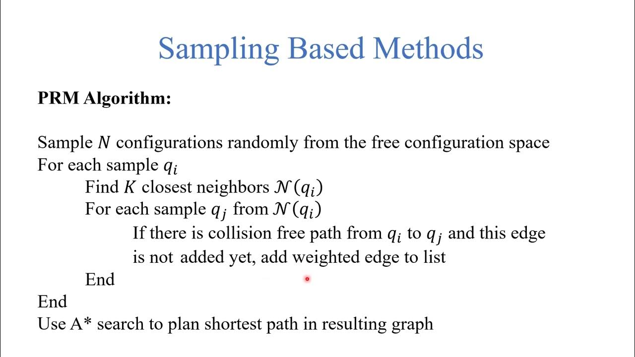 Sampling Based Path Planning The Prm Algorithm Youtube