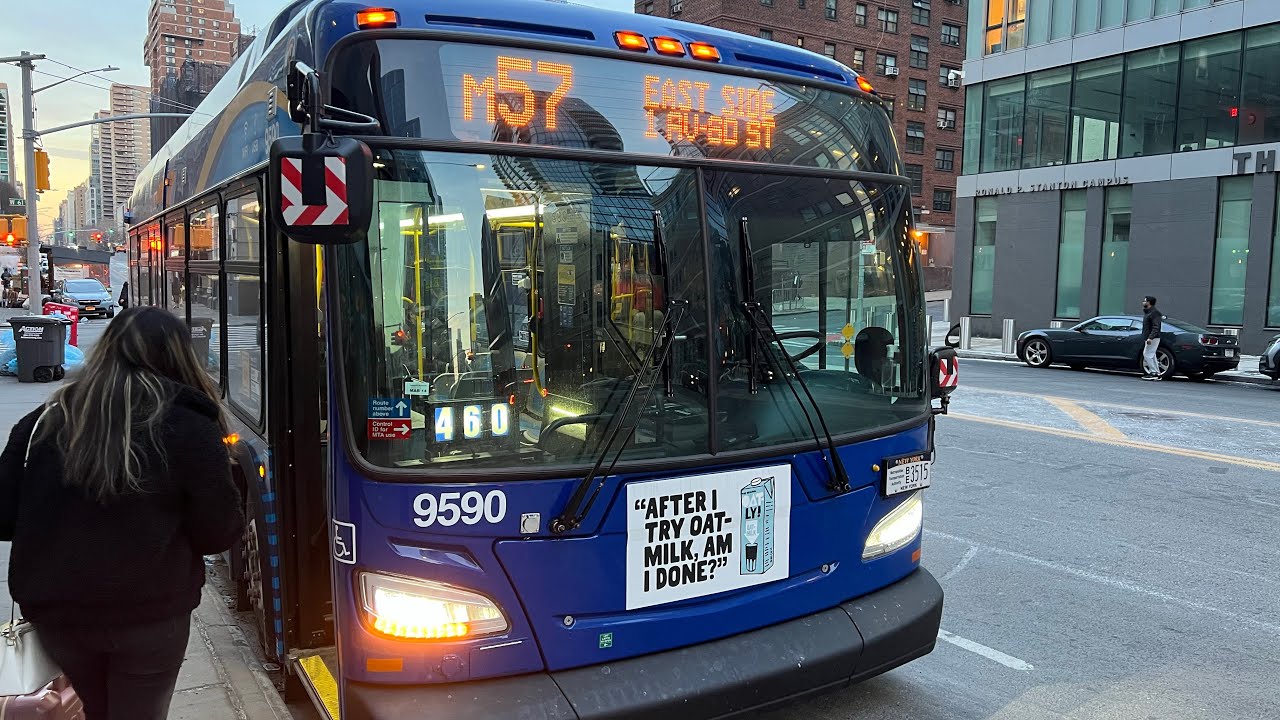 MTA: On Board 2021 New Flyer XDE40 Hybrid #9590 On The M57 Crosstown ...