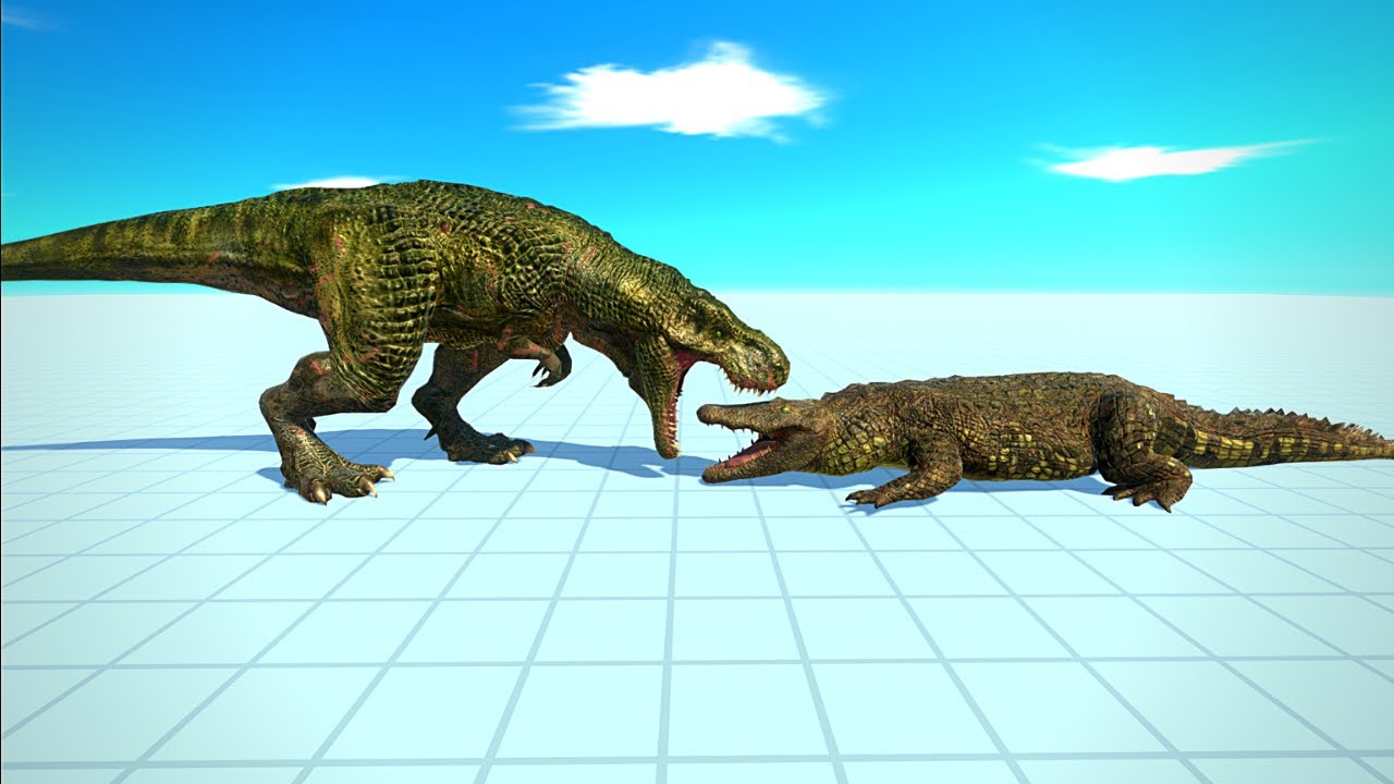 T-REX vs PURUSSAURUS - Animal Revolt Battle Simulator - YouTube