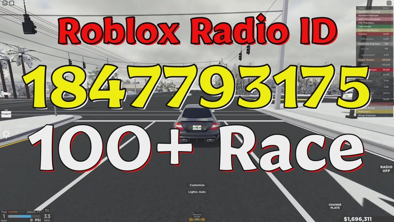 Race Roblox Radio Codes/IDs - YouTube