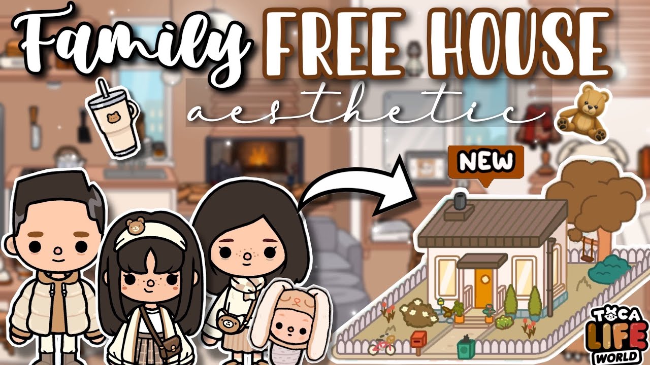 Family Free House Aesthetic Beige🧺Toca Boca House Ideas [House Design ...