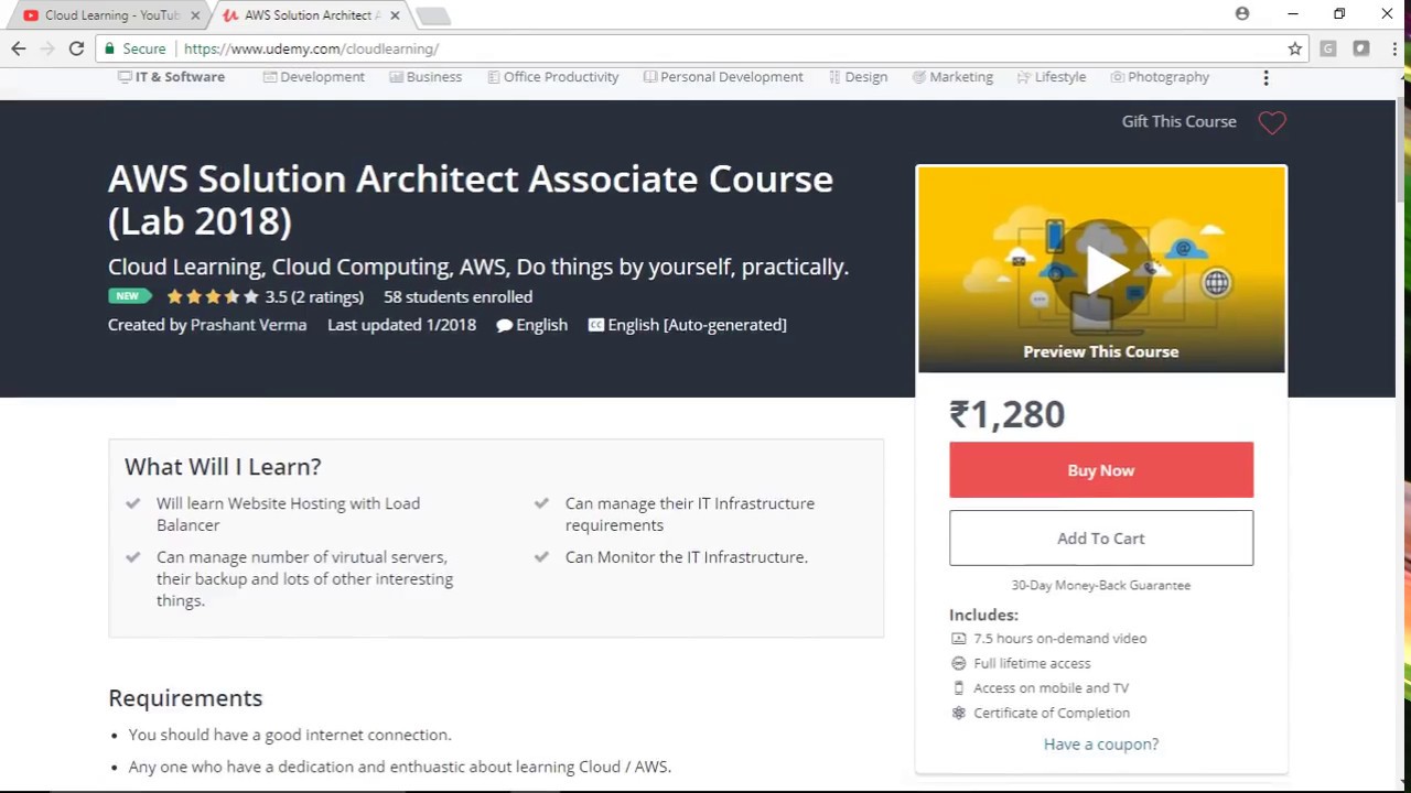 AWS Sol. Architect Associate updated On Udemy... - YouTube