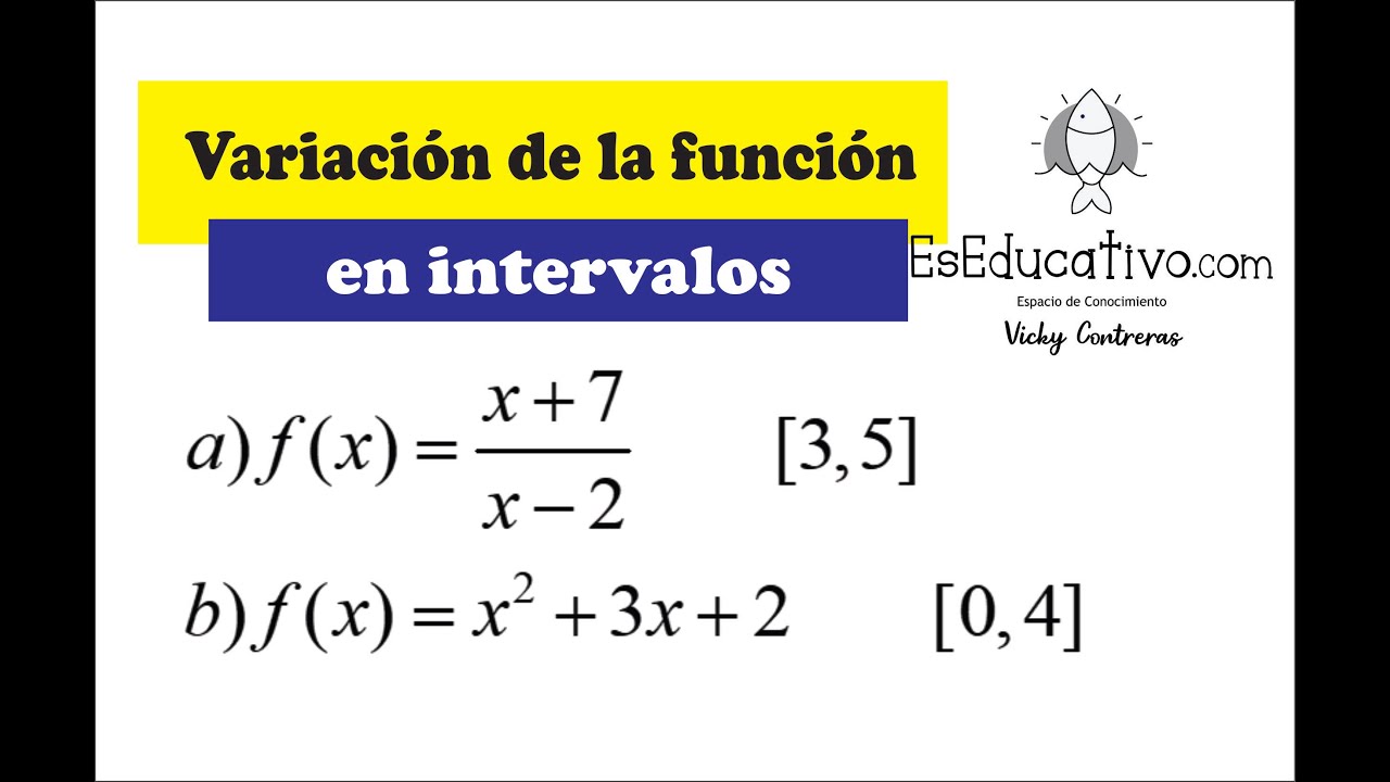 Variaci n De La Funci n En Intervalos YouTube