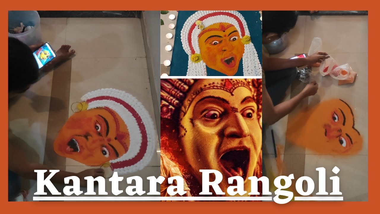 kantara Rangoli | Diwali Special Kantara Rangoli | Making Kantara ...