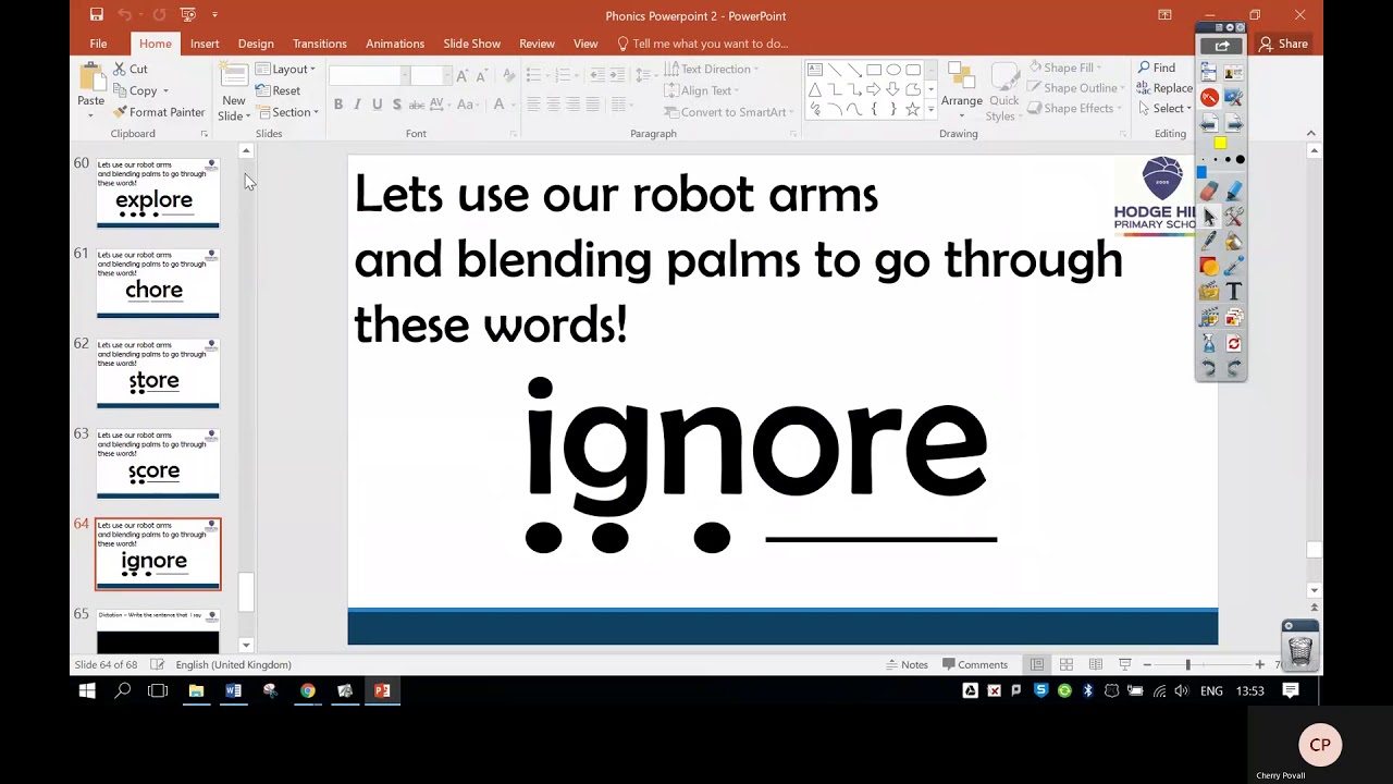 Phonics Lesson 'ore' Sound - YouTube