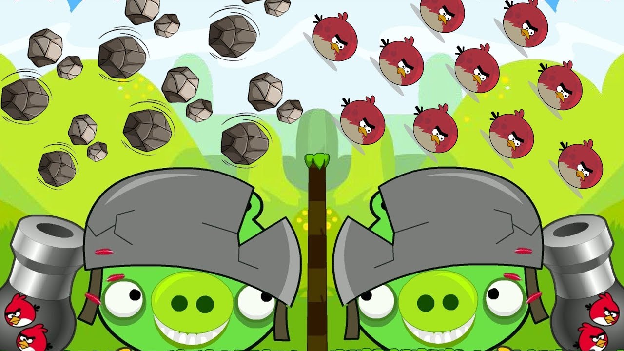 Angry Birds Cannon Birds 2 - HUGE CANNON FORCE MAXIMUM STONE TO BOSS ...