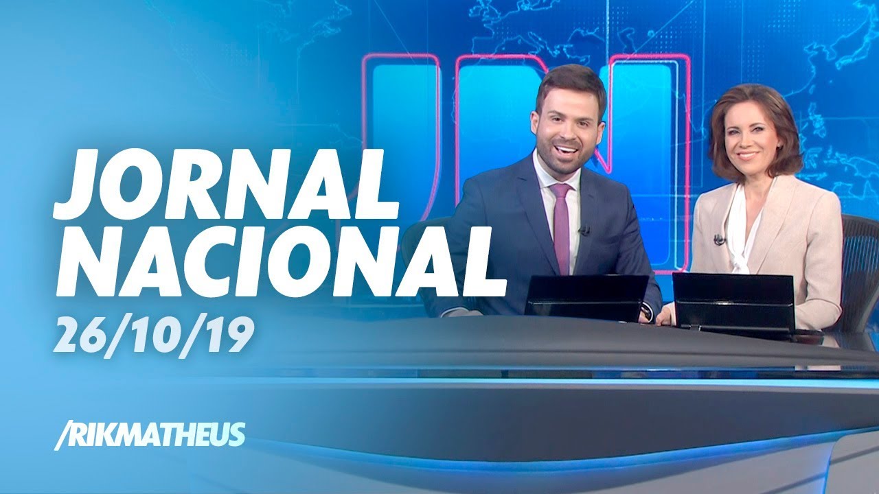 Início e fim do 'Jornal Nacional' com Lucimar Lescano e Lyderwan Santos ...