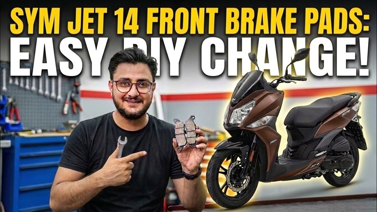 SYM JET180i Front Brake Pads Replacement | Rizz Khan - YouTube