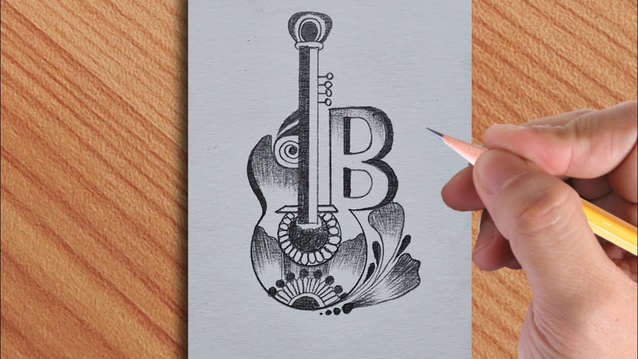 Best drawing of B letter tatu drawing / amazing art video | cool B ...