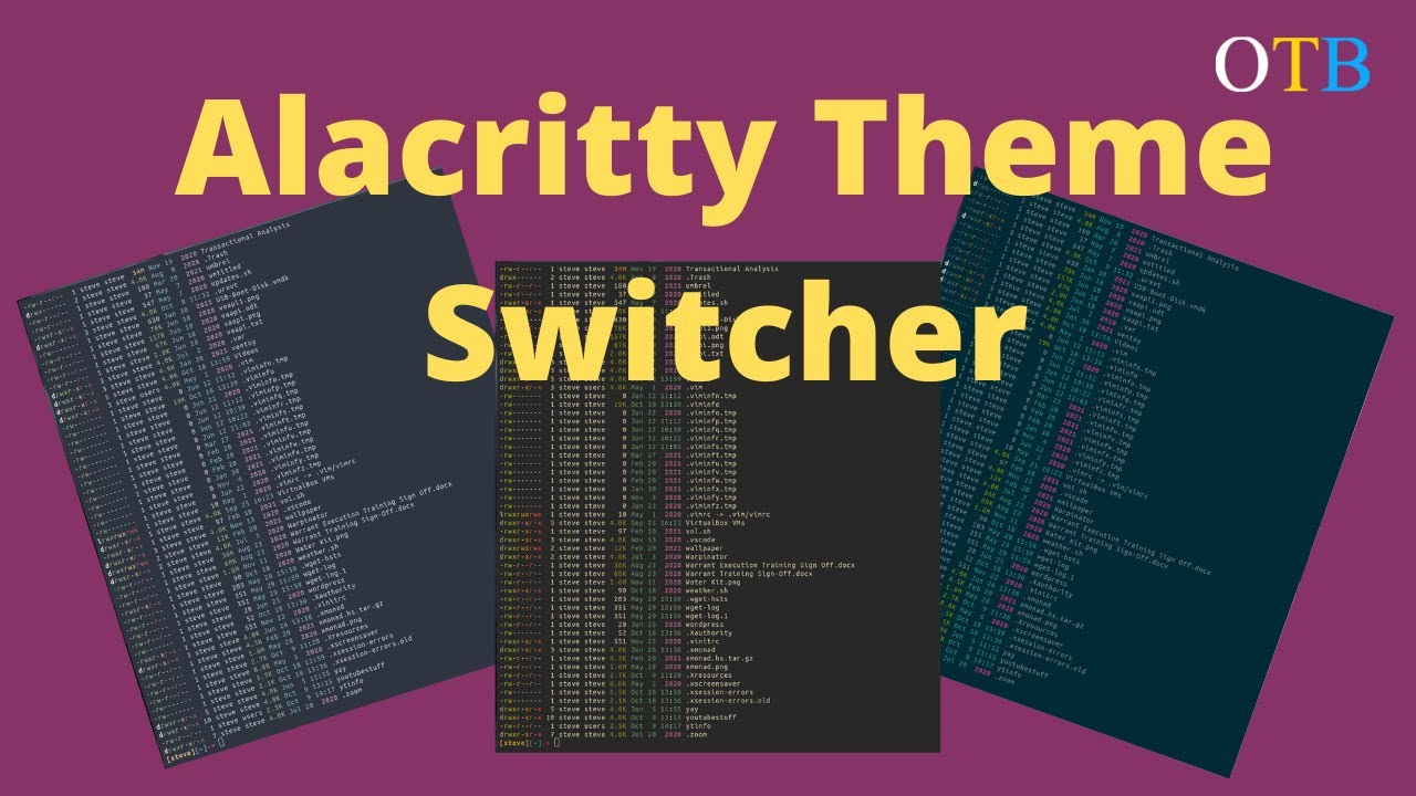 Change Alacritty Colours On The Fly With a Single Command - YouTube