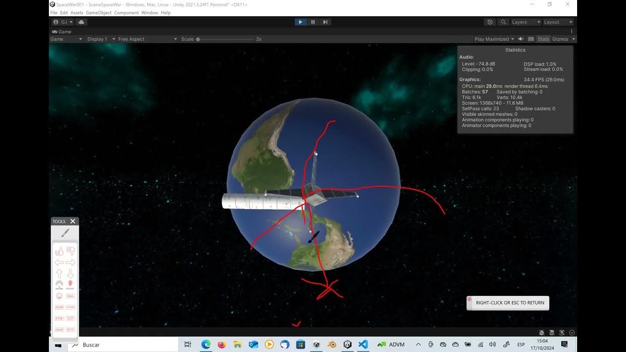 Unity Tutorial 030: Refactoring MoveStarShip script. RealSpaceWar game - YouTube