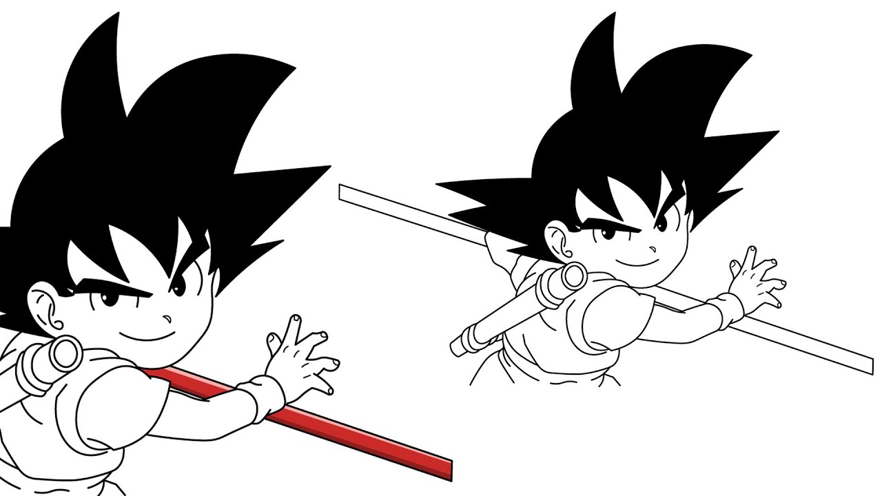 How to DRAW GOKU NYOIBO - Dragon Ball Daima - YouTube