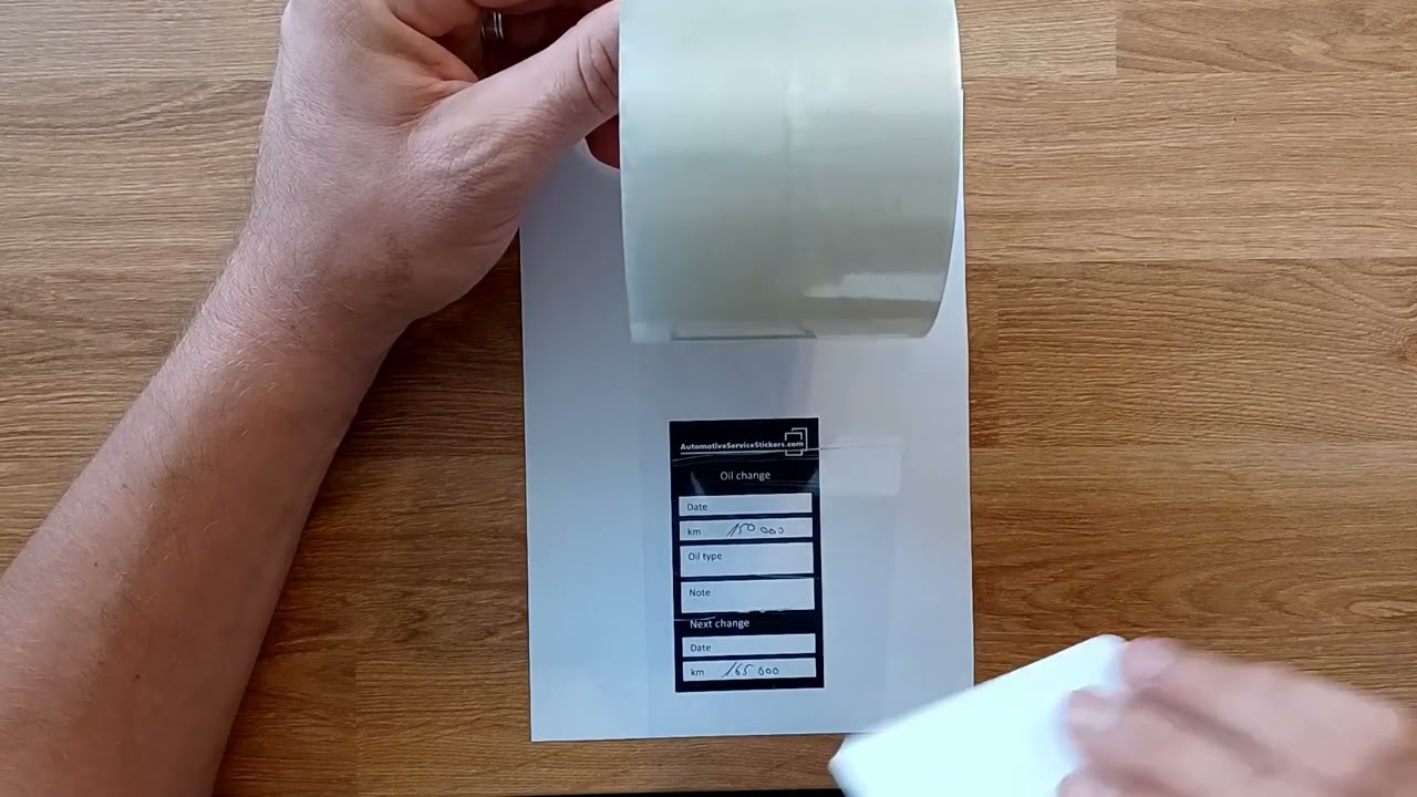 Car service stickers use (oil change, timing belt, etc.) - YouTube