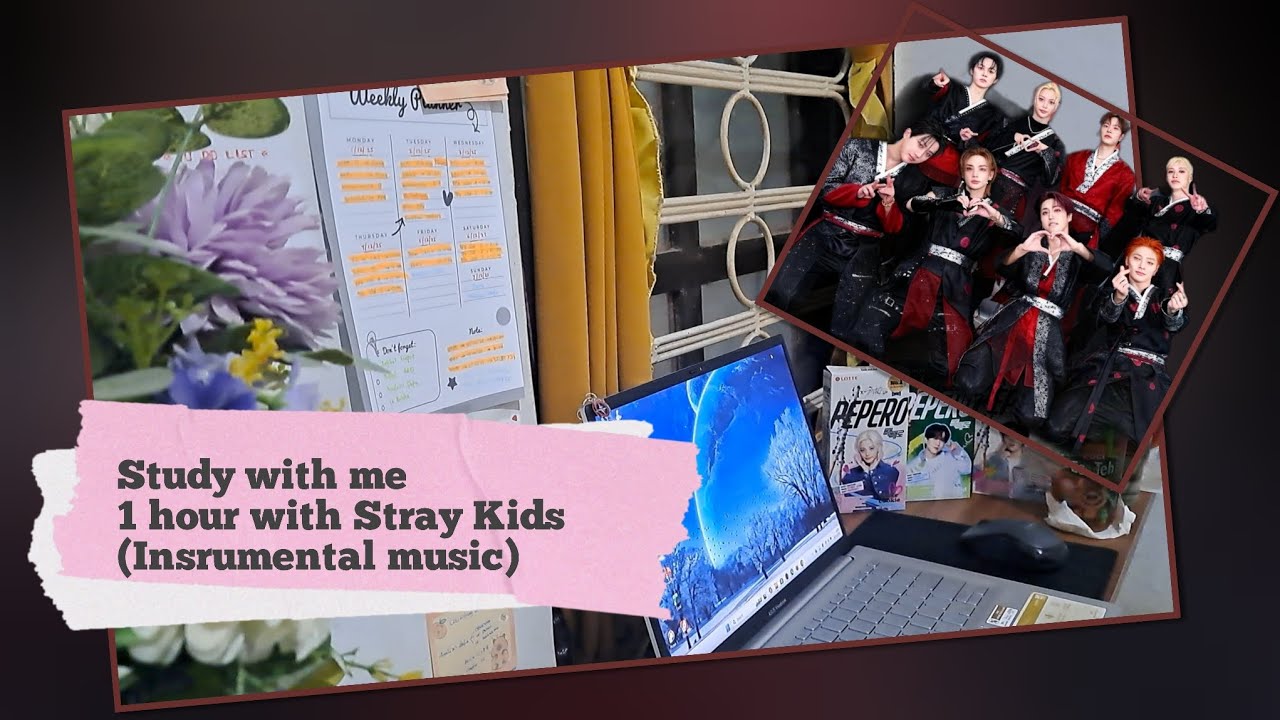 [1 hour] Study with me & Stray Kids (instrumental music) - YouTube