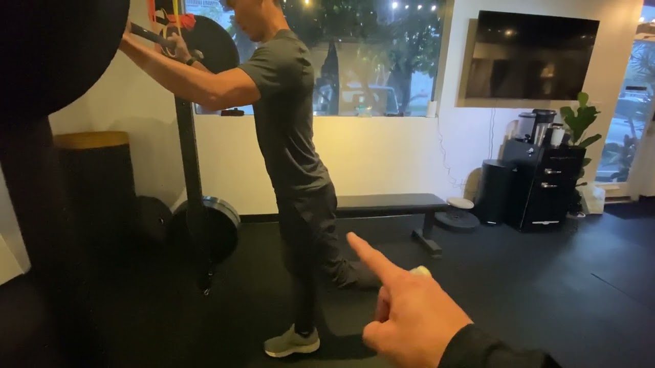 Standing, hamstring curl with isometric hip extension - YouTube