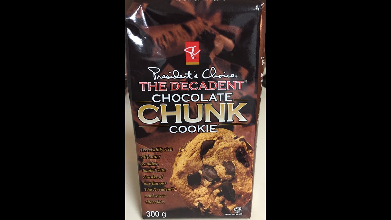 President's Choice The Decadent Chocolate Chunk Cookies 2018 - YouTube