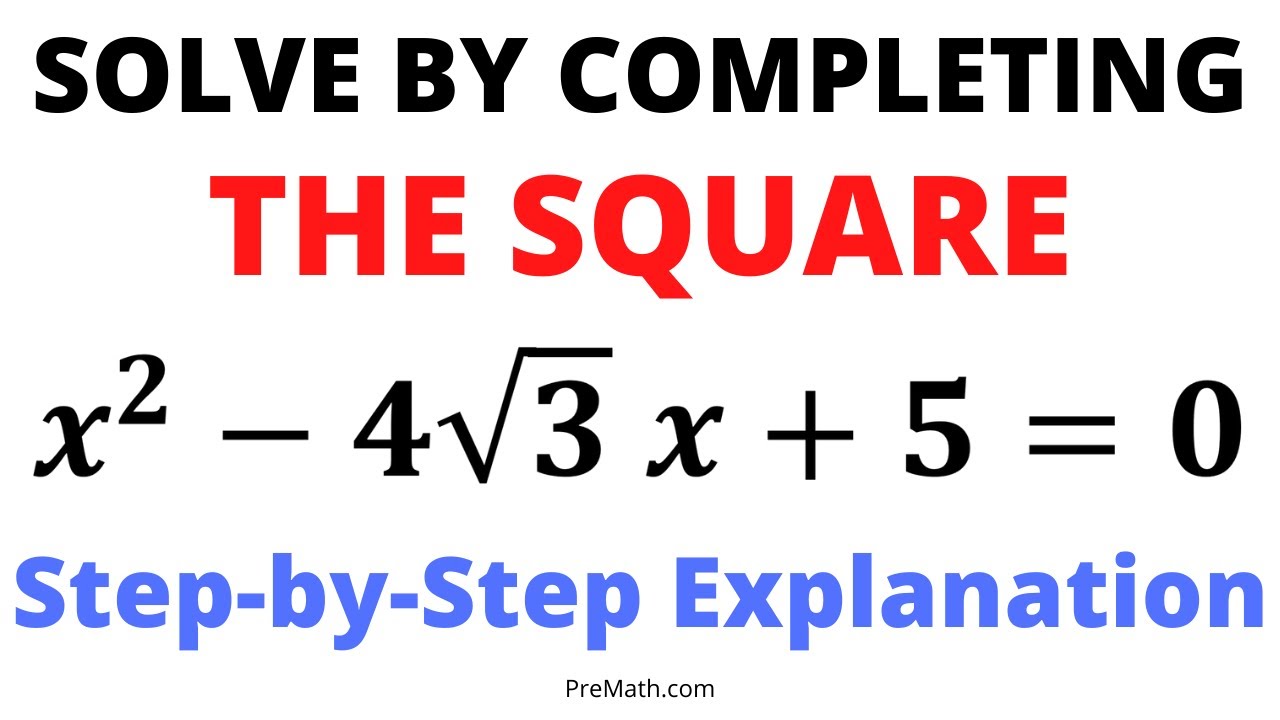 How to Solve Quadratic Equations Involving Radicals - Simple Completing ...