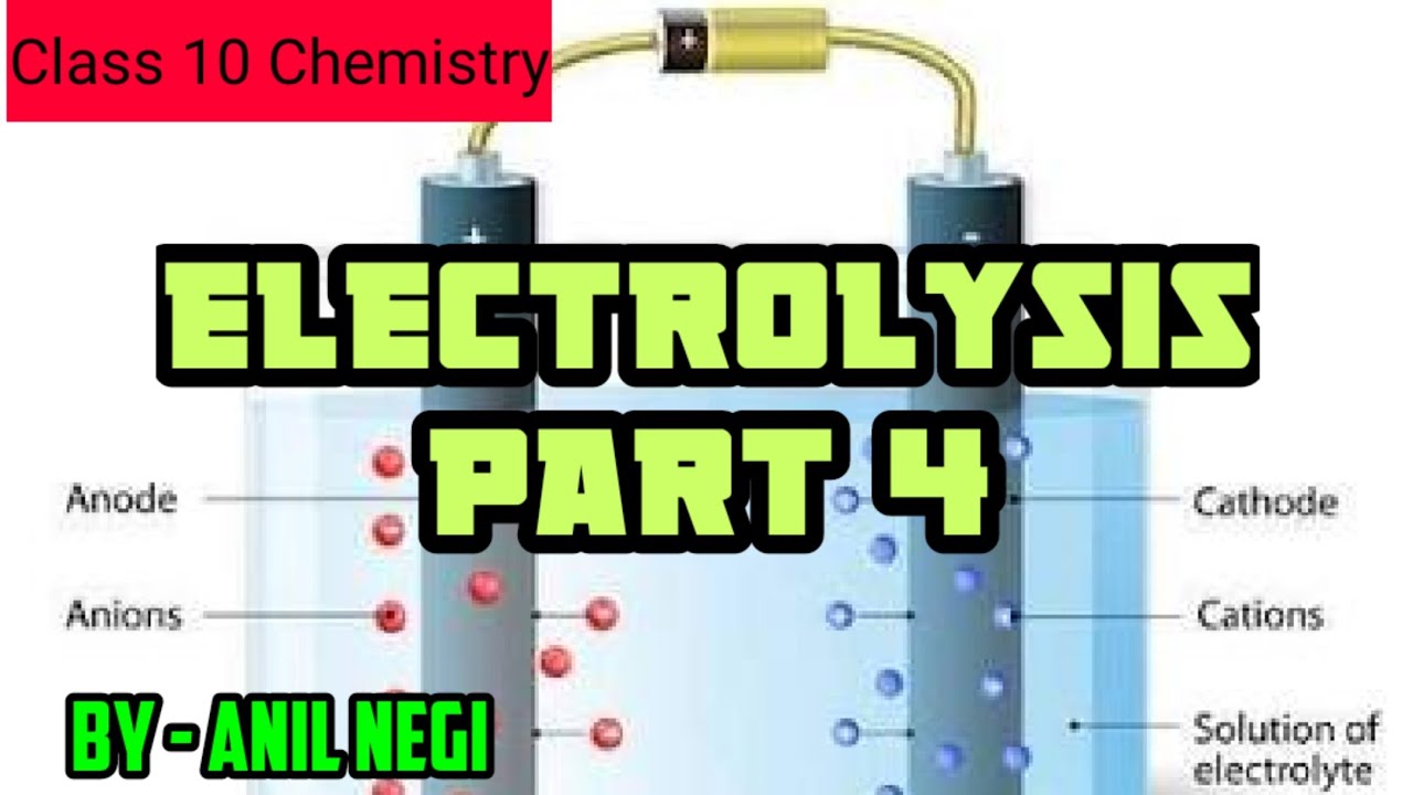 ICSE Chemistry Class 10 | Electrolysis Part 4 | Examples of ...