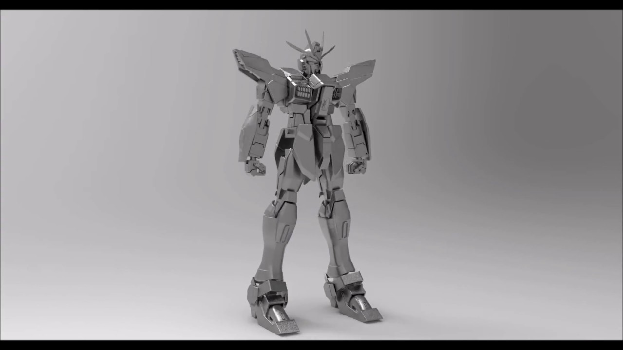 Strike Freedom Gundam/3D MODEL - YouTube