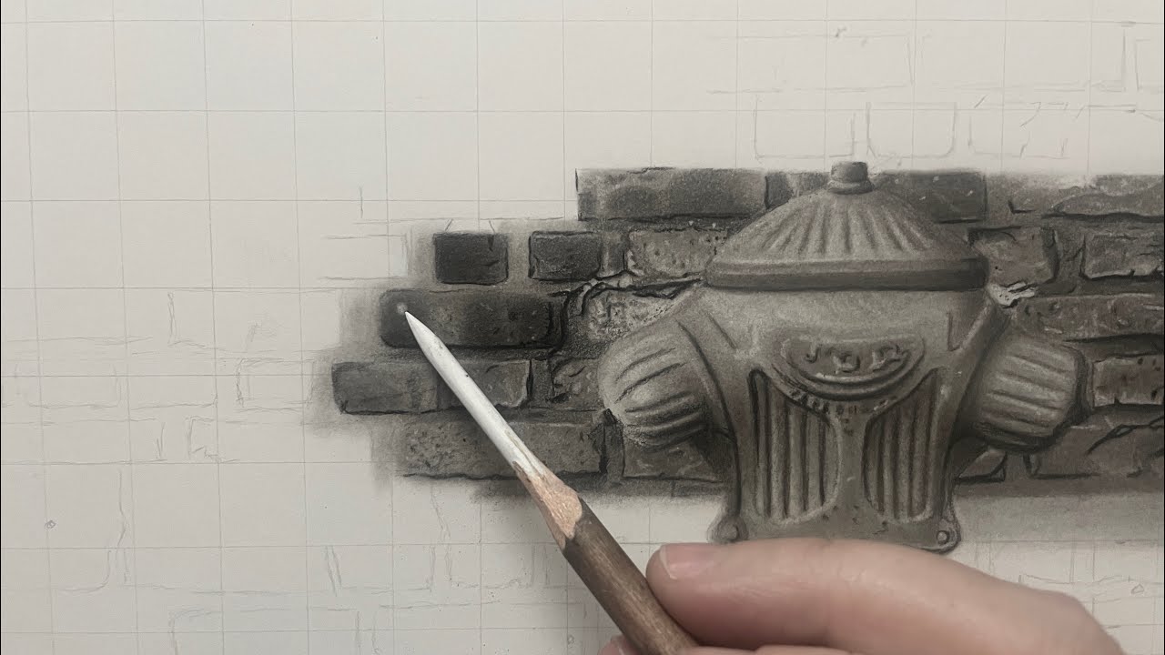 HOW TO draw a HYPER-REALISTIC street scene with pencils and brushes. In ...