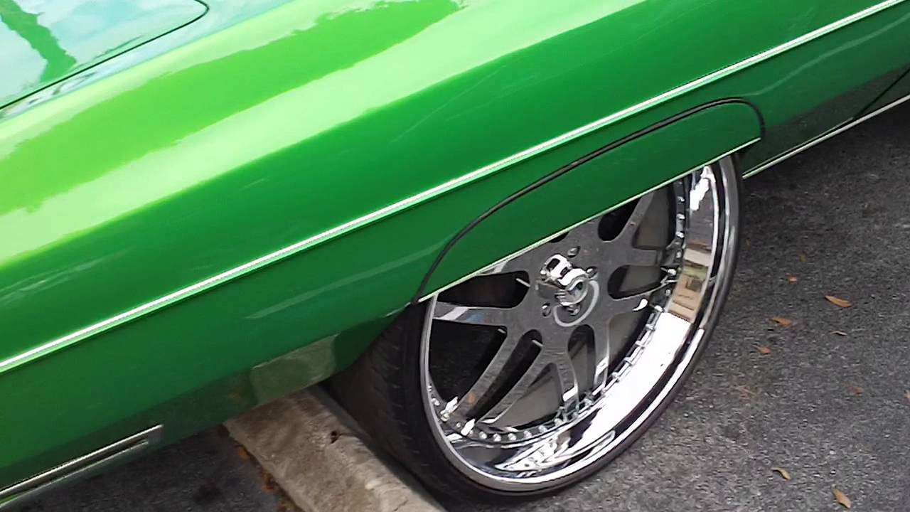 1973 Green Chevy Caprice Vert on 30" Asantis-HD - YouTube