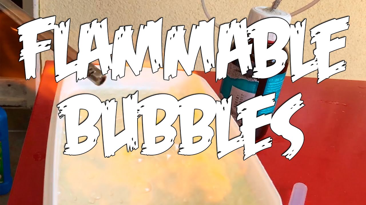 How to Make Flammable Bubbles Liquid Households Items (slow motion ...