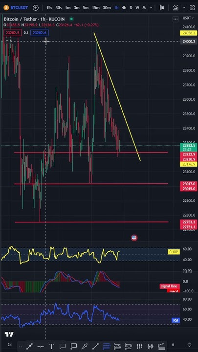 Bitcoin (BTC) to USDT chart over the 1-hour timeframe 2/3/2023 #shorts - YouTube
