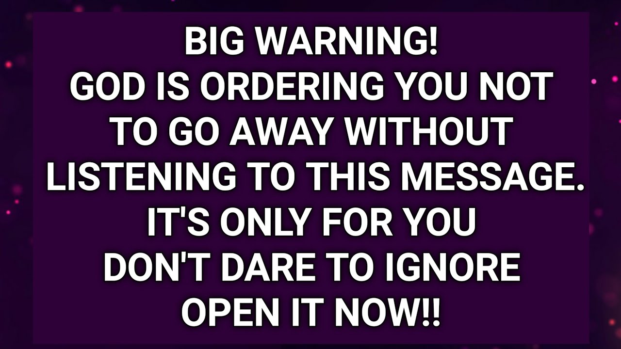 God Says, Listen To This Message It's Only For You | God Message Now ...