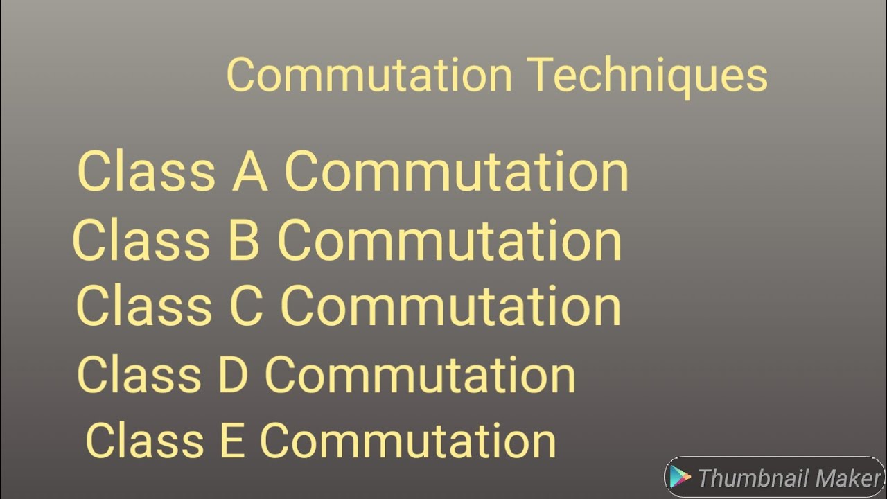 Power Electronics | Commutation techniques - YouTube