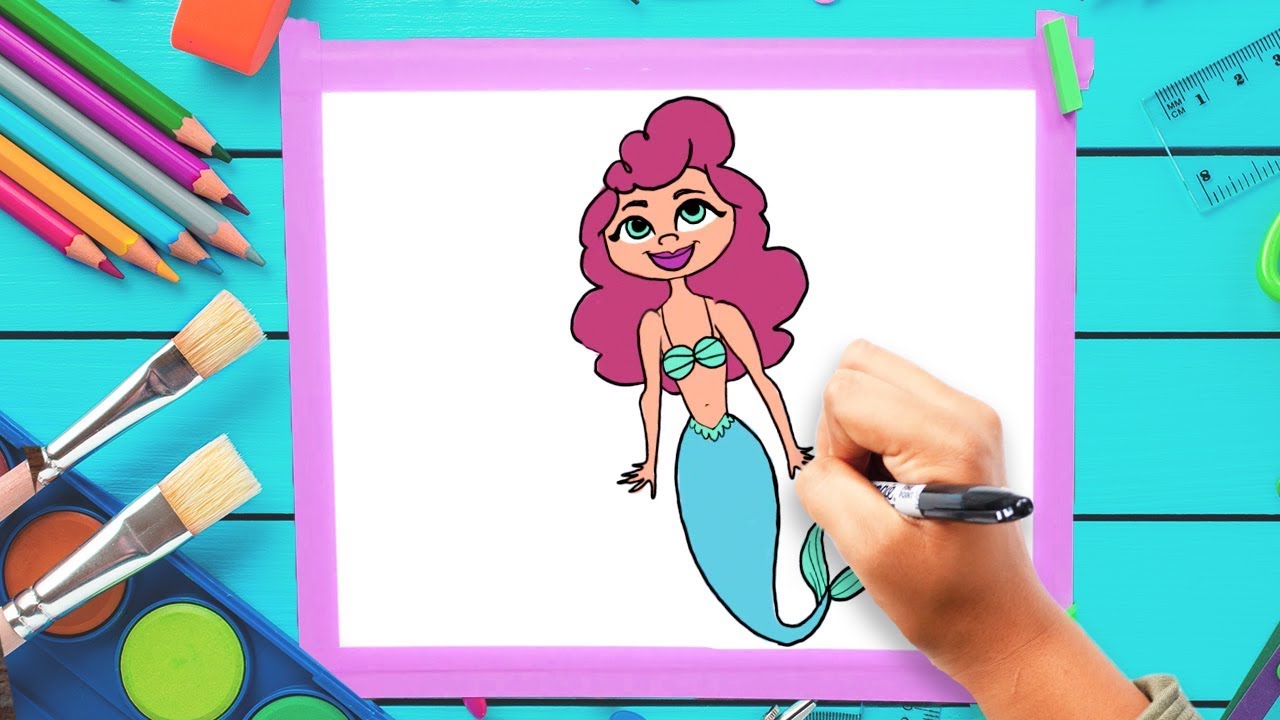 How to Draw a Mermaid | LEARN TO DRAW - YouTube