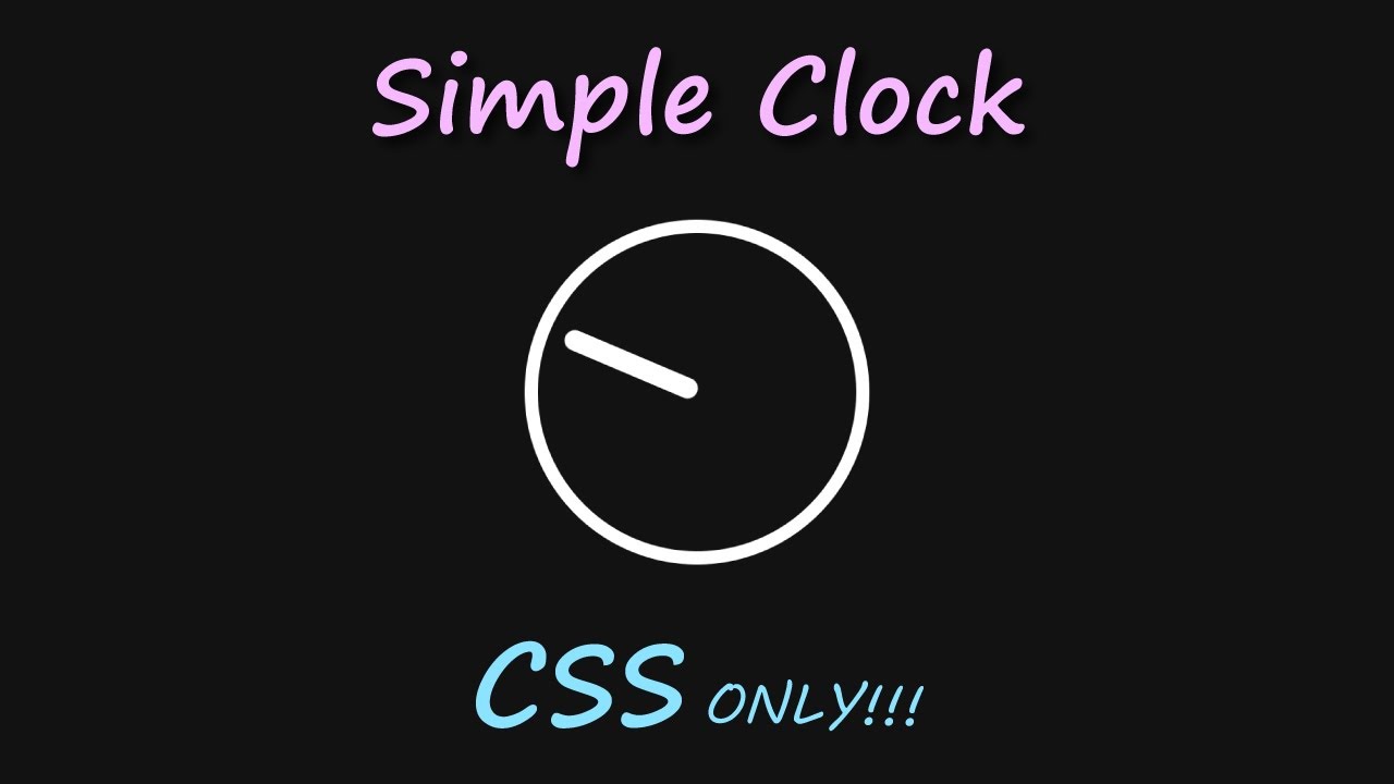 Simple Clock Loader Html Css Clock Loader Css Youtube 4748
