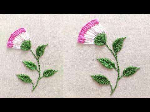 Simple & Stunning Floral Embroidery Design | Beautiful Flower Hand ...