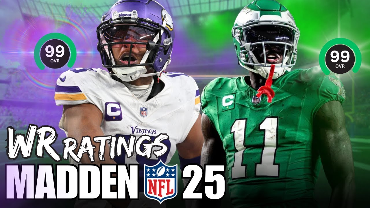 Giving NFL Wide Receivers MADDEN 25 Ratings! - YouTube