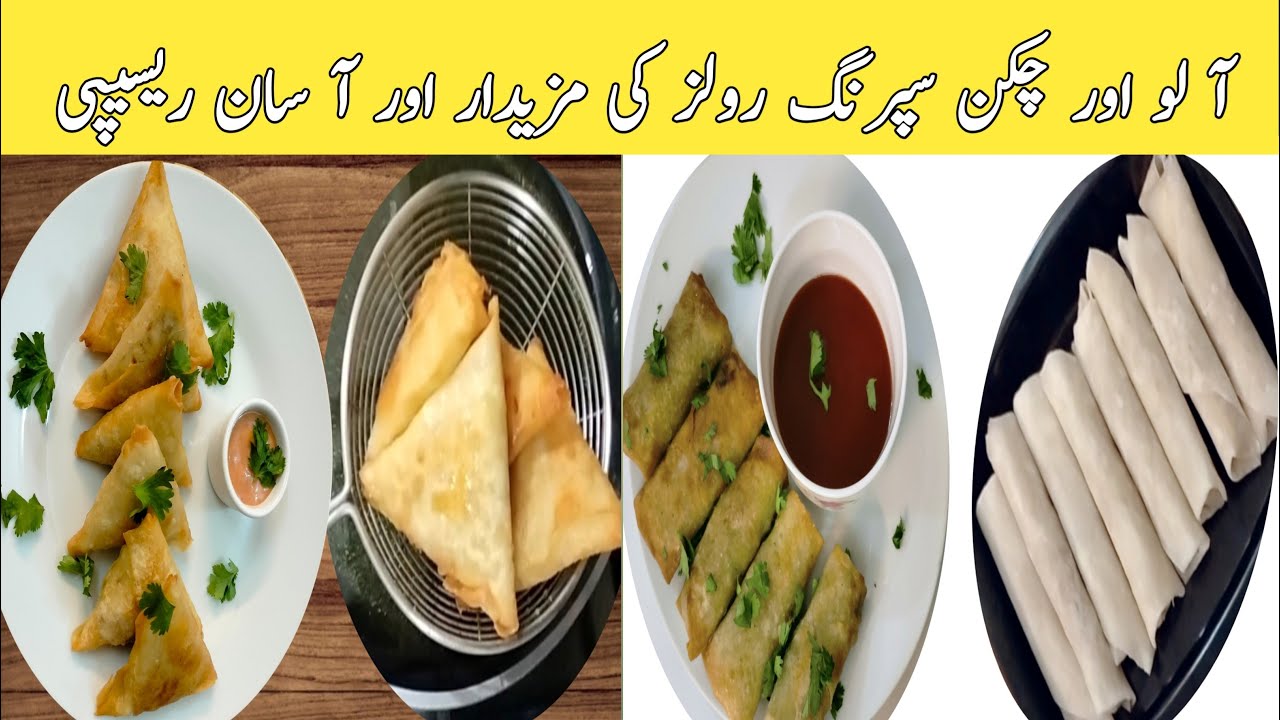Samosa Recipe |Chicken Spring Rolls Recipe - YouTube