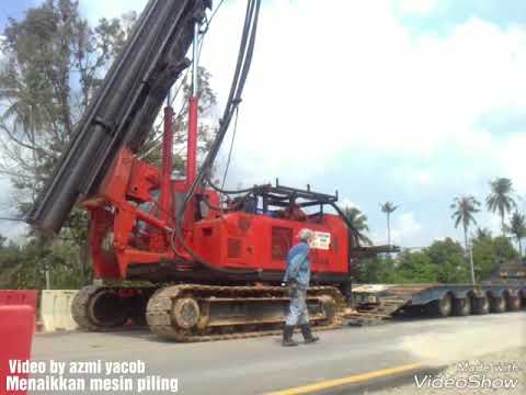 MENAIKKAN MESIN PILING - YouTube