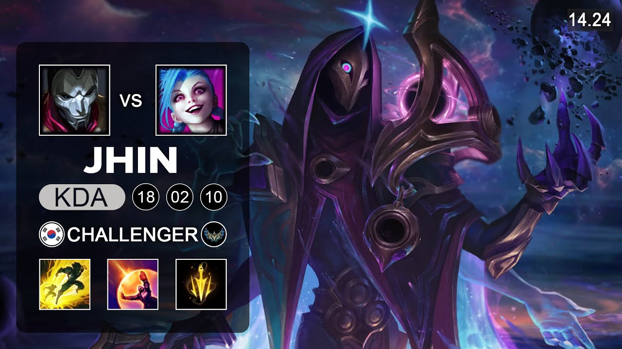 Jhin vs Jinx ADC - KR Challenger - Patch 14.24 Season 14 - YouTube